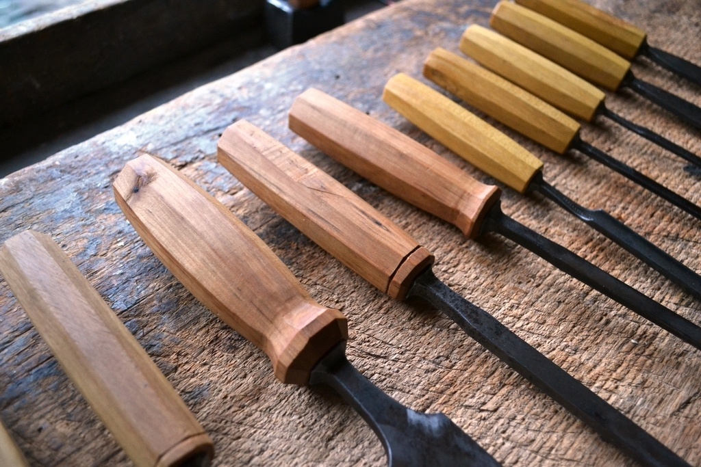 Manches de ciseaux octogonaux par Simon Daniel sur L'Air du Bois