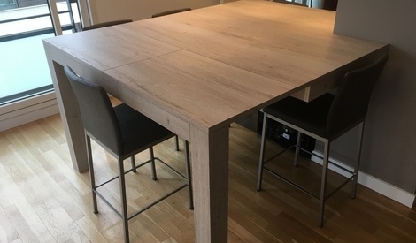 Table haute extensible par Boris Beaulant sur L'Air du Bois