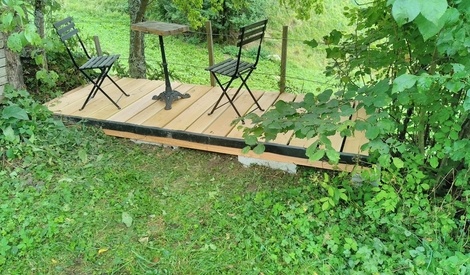 Terrasse Douglas pour le café par BoisTordu sur L'Air du Bois