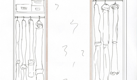 Placard d'entrée avec assise et miroir par TissS sur L'Air du Bois