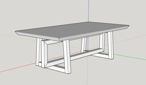 [Plan] Table basse - Live edges et piètement à cadres par Hugo Lehoux ...