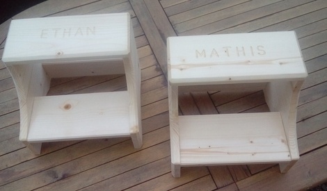 Marche pied par REMS Créations Bois sur L'Air du Bois