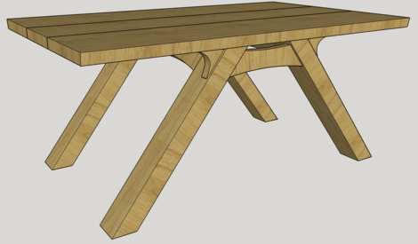 [Plan] Table Basse Chêne massif par Guillaume VENANT sur L'Air du Bois