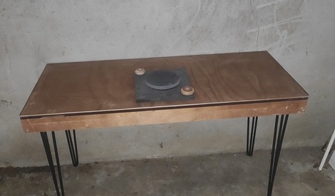 Table et plateau tournant poterie par Blondin sur L'Air du Bois