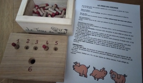 Jeu "le trou du cochon" sapin et chêne par PHI sur L'Air du Bois