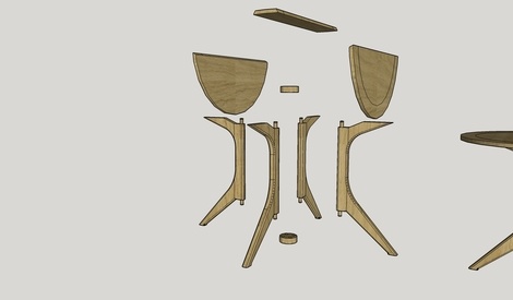 [Plan] Table ronde pliante par chênedinspiration sur L'Air du Bois