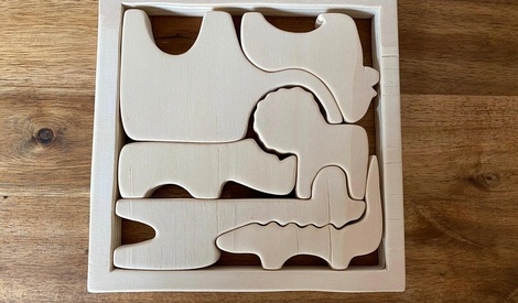 Un puzzle / casse-tête "Animaux de la savane" en bois par ...