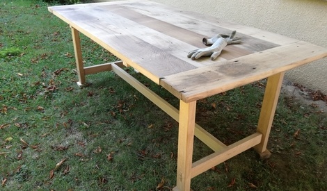 Table en chêne de recup par Woodraf sur L'Air du Bois