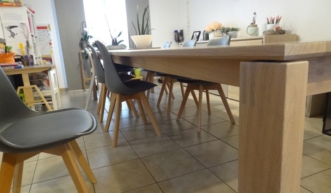 Réalisation d'une table extensible par Sébastien Alves sur L'Air du Bois