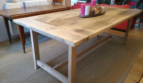 Table en chêne de recup par Woodraf sur L'Air du Bois