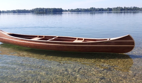 Canoë en red cedar et frêne. par rere40 sur L'Air du Bois