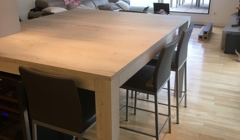 Table haute extensible par Boris Beaulant sur L'Air du Bois