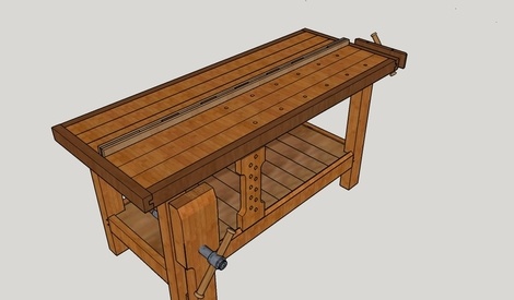 [Plan] Etabli Roubo simplifié 2000x800 par EtienneVR sur L'Air du Bois