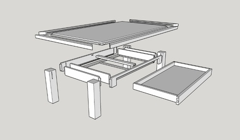 [Plan] Une table basse en frêne par EbenosWoodShop sur L'Air du Bois