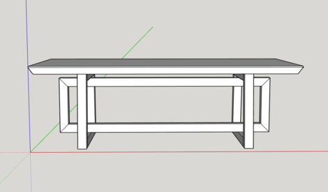 [Plan] Table basse - Live edges et piètement à cadres par Hugo Lehoux ...