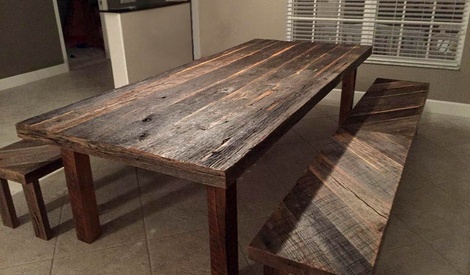 Table rustique par fendeur sur L'Air du Bois