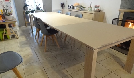 Réalisation d'une table extensible par Sébastien Alves sur L'Air du Bois