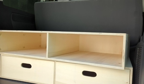 Caissons de rangement pour van par Toon sur L'Air du Bois