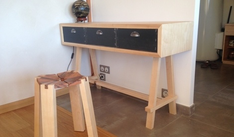 Bureau console par Bapak sur L'Air du Bois