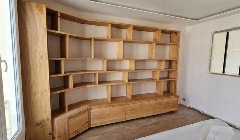 Bibliothèque chêne démontable par Nimbrethil sur L'Air du Bois