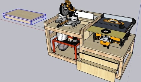 [Plan] Meuble multi-outils (scie-table, scie-onglet, rabot ...