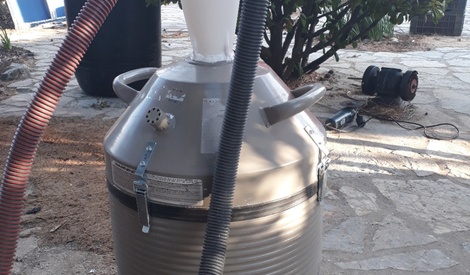 Aspirateur cyclone bombonne d'azote par Le Verre à Bois sur L'Air du Bois