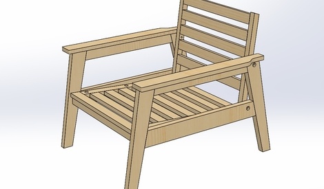 [Plan] Fauteuil de jardin (proto) par LouisJttr sur L'Air du Bois
