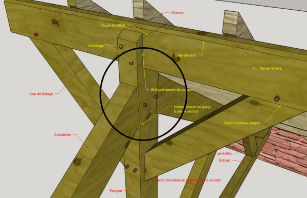 [Question] Quel Assemblage des arbalétriers sur l'entrait et le poinçon ...